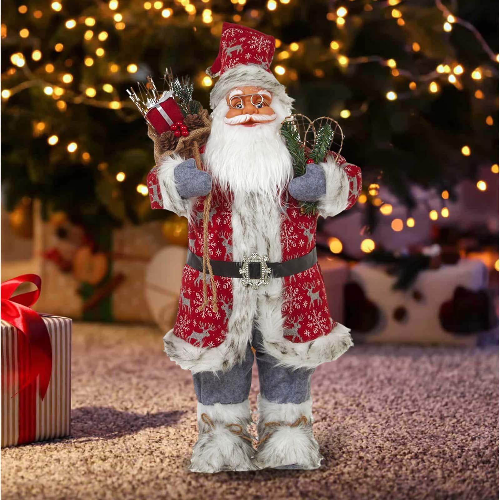 Tabletop Xmas Decor Tabletop Santa Claus Figurine for Holiday Indoor ...