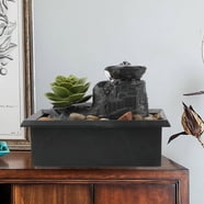 Miumaeov Tabletop Rockery Fountain Indoor Mini Water Fountains ...