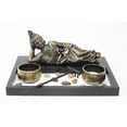 Tabletop Zen Garden Sleeping Relaxing Buddha Rock Rake Candle Holder ...