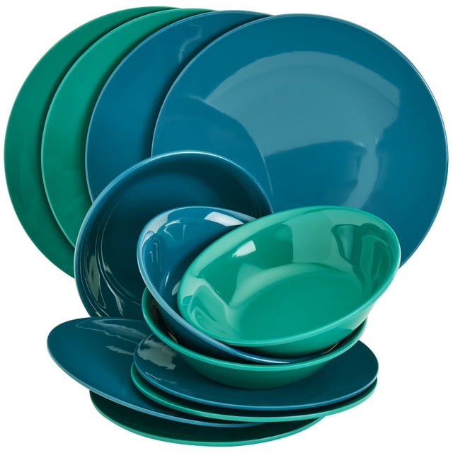 Tabletops Gallery 12pc Tropical Dinnerware Set, Unbreakable ...