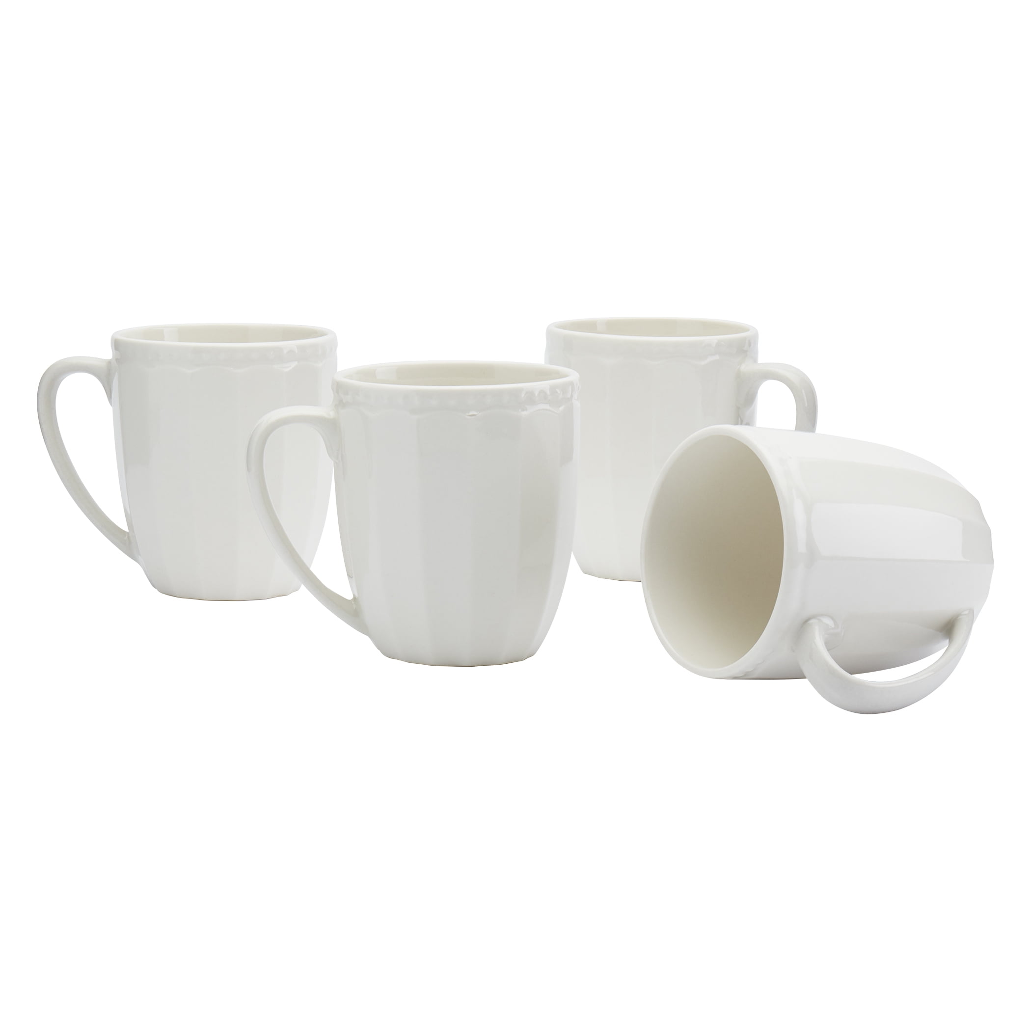 Tabletops Gallery Mosaico Porcelain Coffee/Tea Mugs, 4-Piece, 15 oz ...