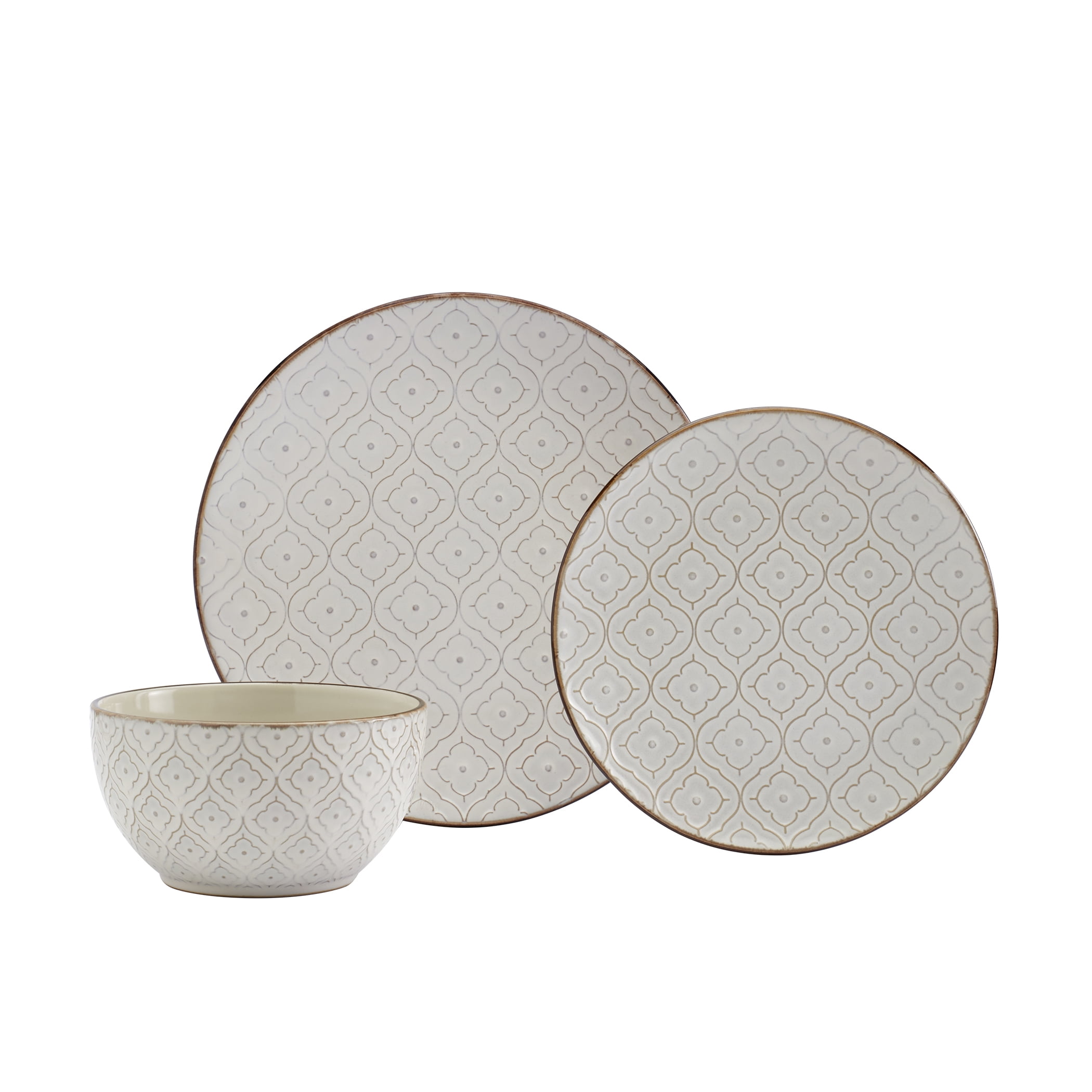 Tabletops Gallery Sandra 12pc Dinnerware Set Stoneware Cream Service ...