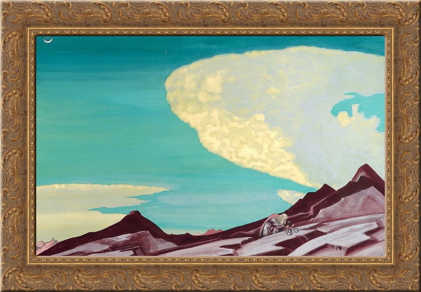 Tablets of Law 24x18 Gold Ornate Wood Framed Canvas Art by Nicholas ...