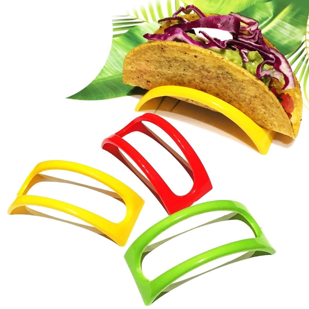 Tableware 12PCS Colorful Plastic Taco Shell Holder Taco Stand Plate ...