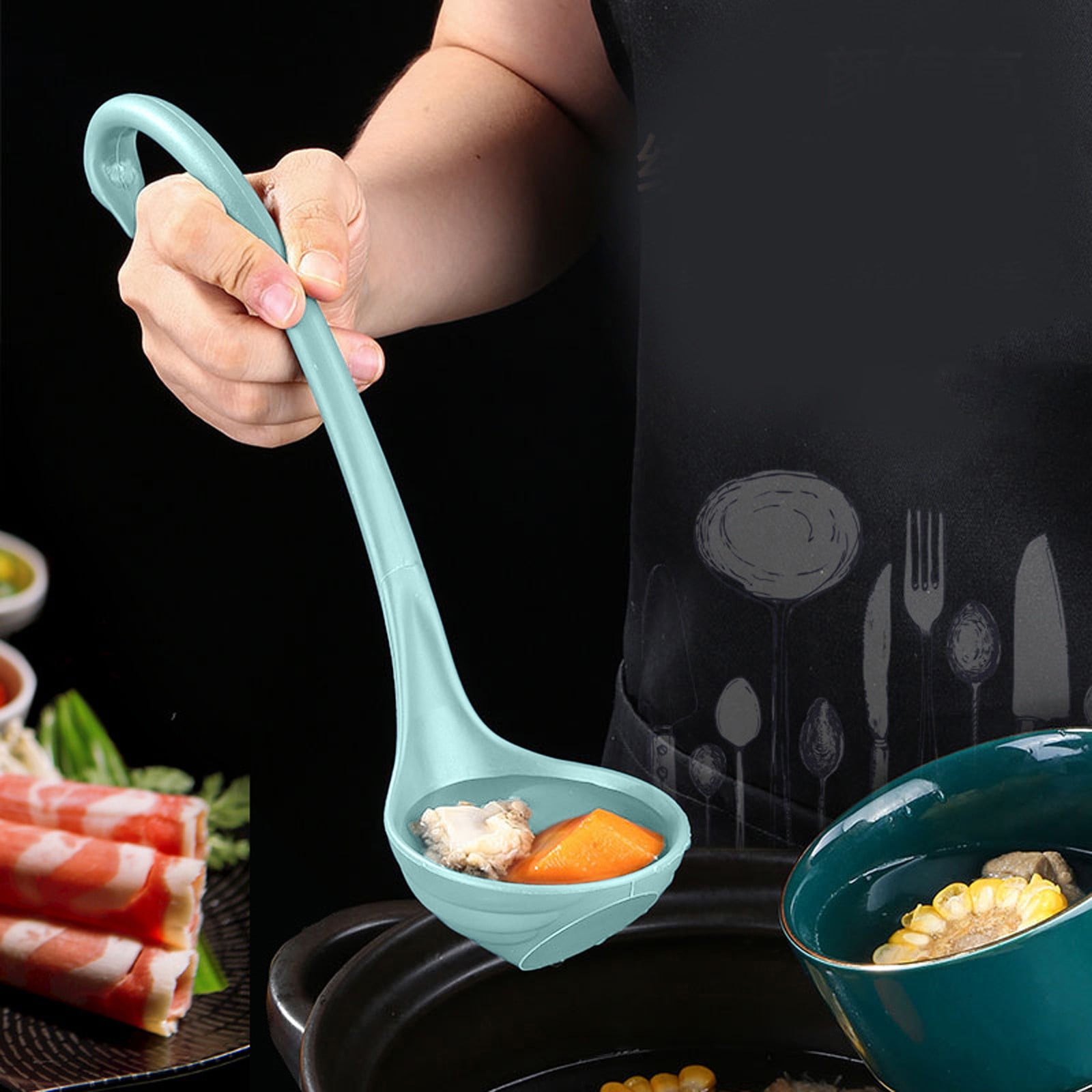 Tableware 2 Soup Spoon with Base Kitchen Spoon Cooking Spoon Cute ...