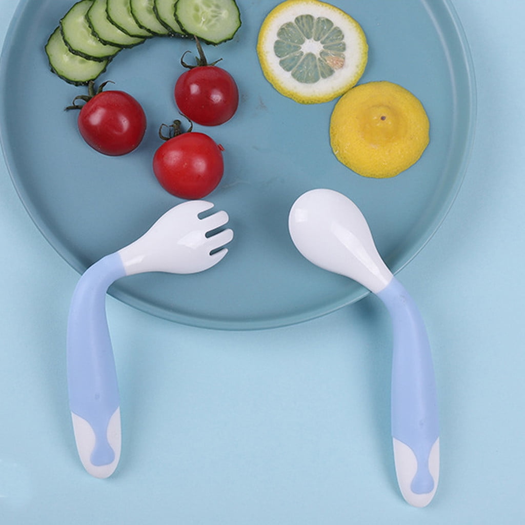 Tableware Baby Training Spoon Easy Grip Bendable Soft Perfect Self ...