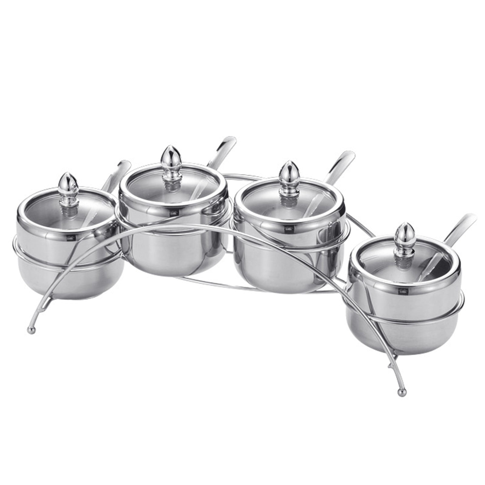 Tableware Clearance! Feokm 304 Stainless Steel Seasoning Pot Suit ...
