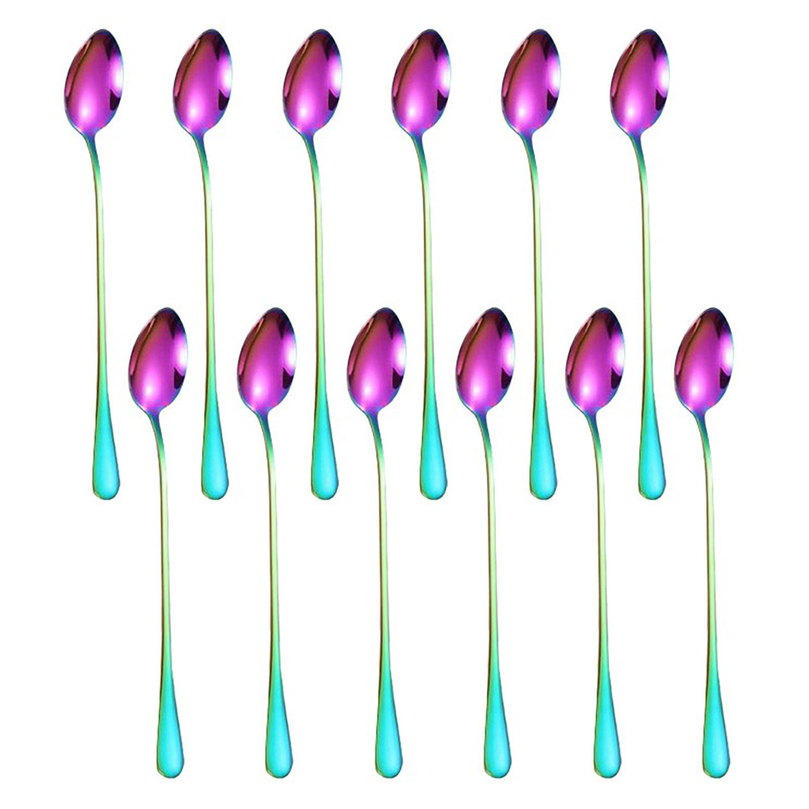 Tableware Clearance! Kiteke Long Handle Stainless Steel Spoon Ice ...