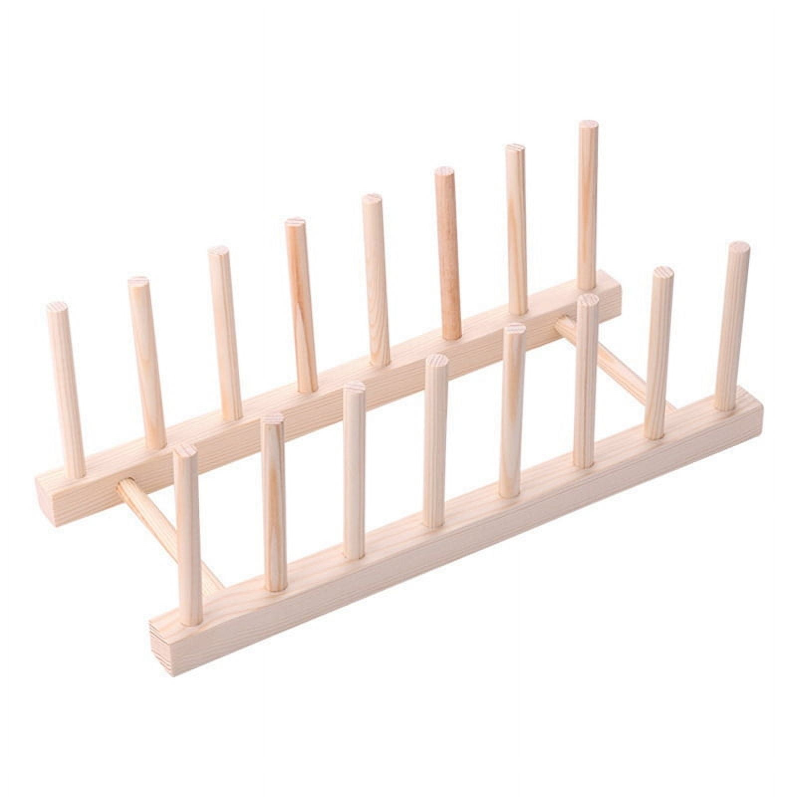 Tableware Drain Rack, Plate Rack, Cutting Board Wooden Drying Rack ...