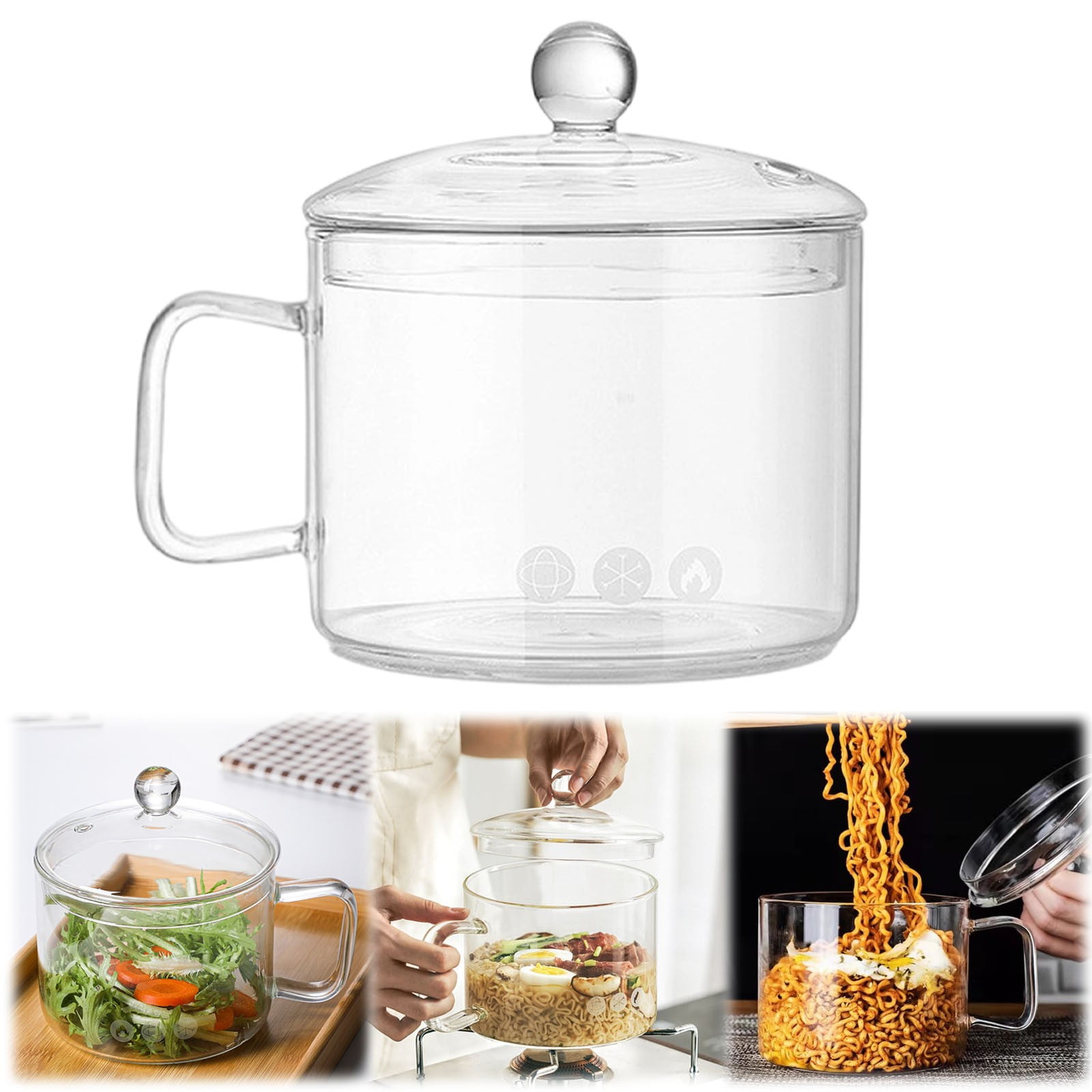 Tableware,Glass Cooking Pots Heat Glass Saucepan With Cover Pots For ...