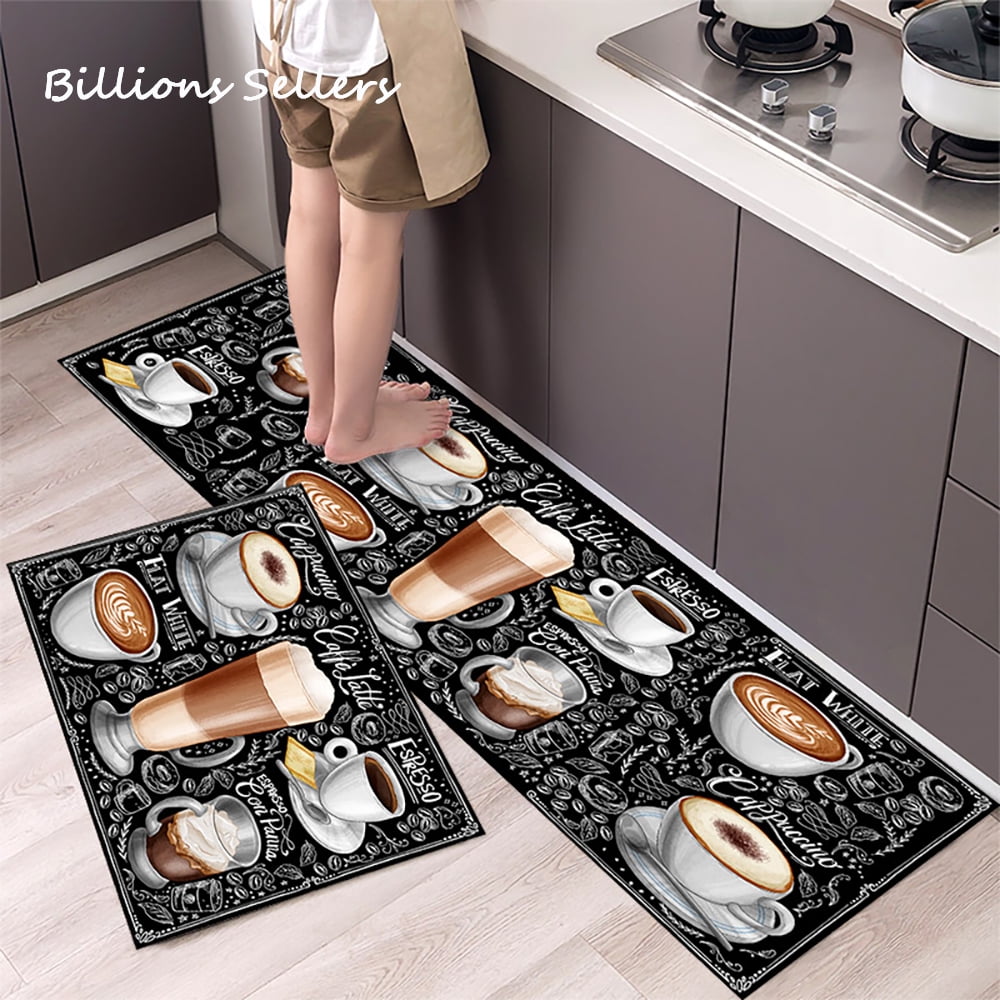 Tableware Kitchen Letter Print Floor Mat Living Room Decor Carpet Home ...