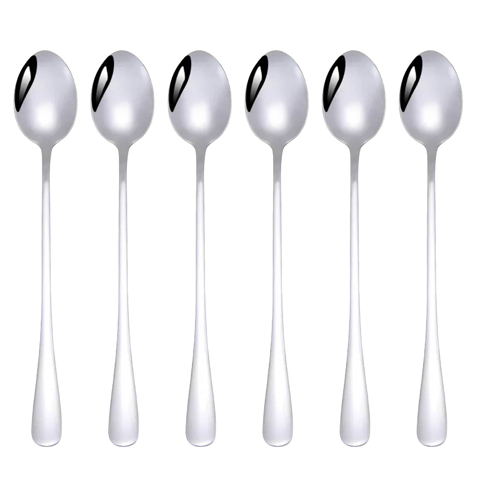 Tableware Long Handle Spoon Ice Tea Spoon Stainless Steel Iced Teaspoon ...