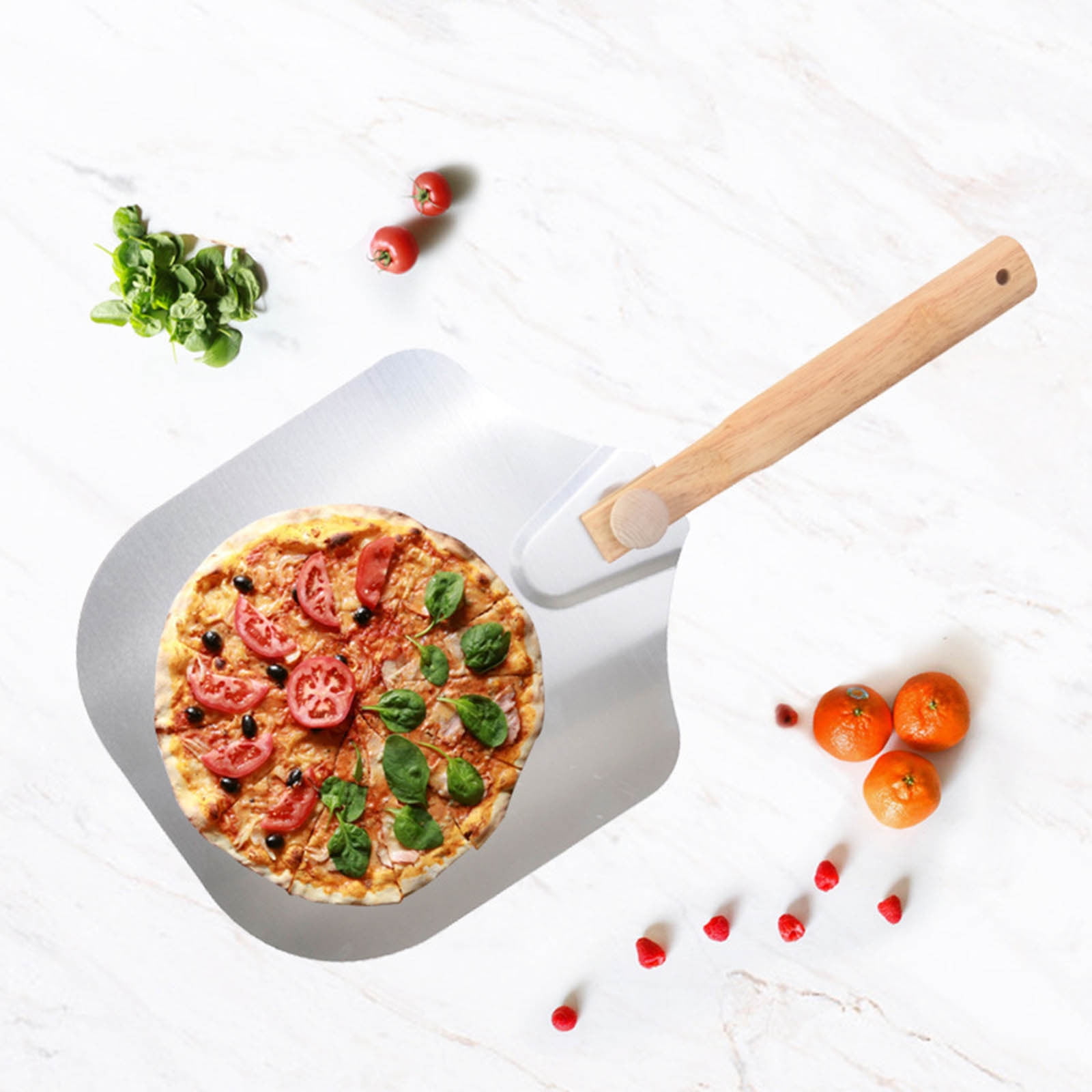 Tableware Set,Pizza Wood Removable Handle with Aluminum And Peel ...