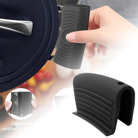 Tableware Silicone Pan Handle Cover Rack for Safe Handling Heat- upto ...