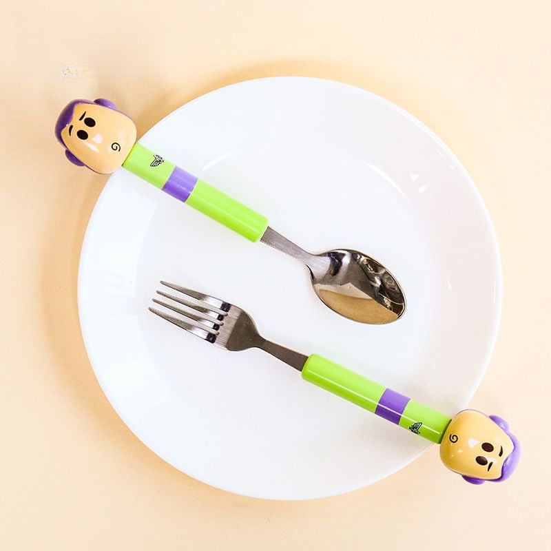 Tableware Stitch Spoon Cartoon Cute Stainless Steel Fork Elementary ...