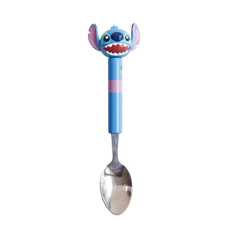 Tableware Stitch Spoon Cartoon Cute Stainless Steel Fork Elementary ...
