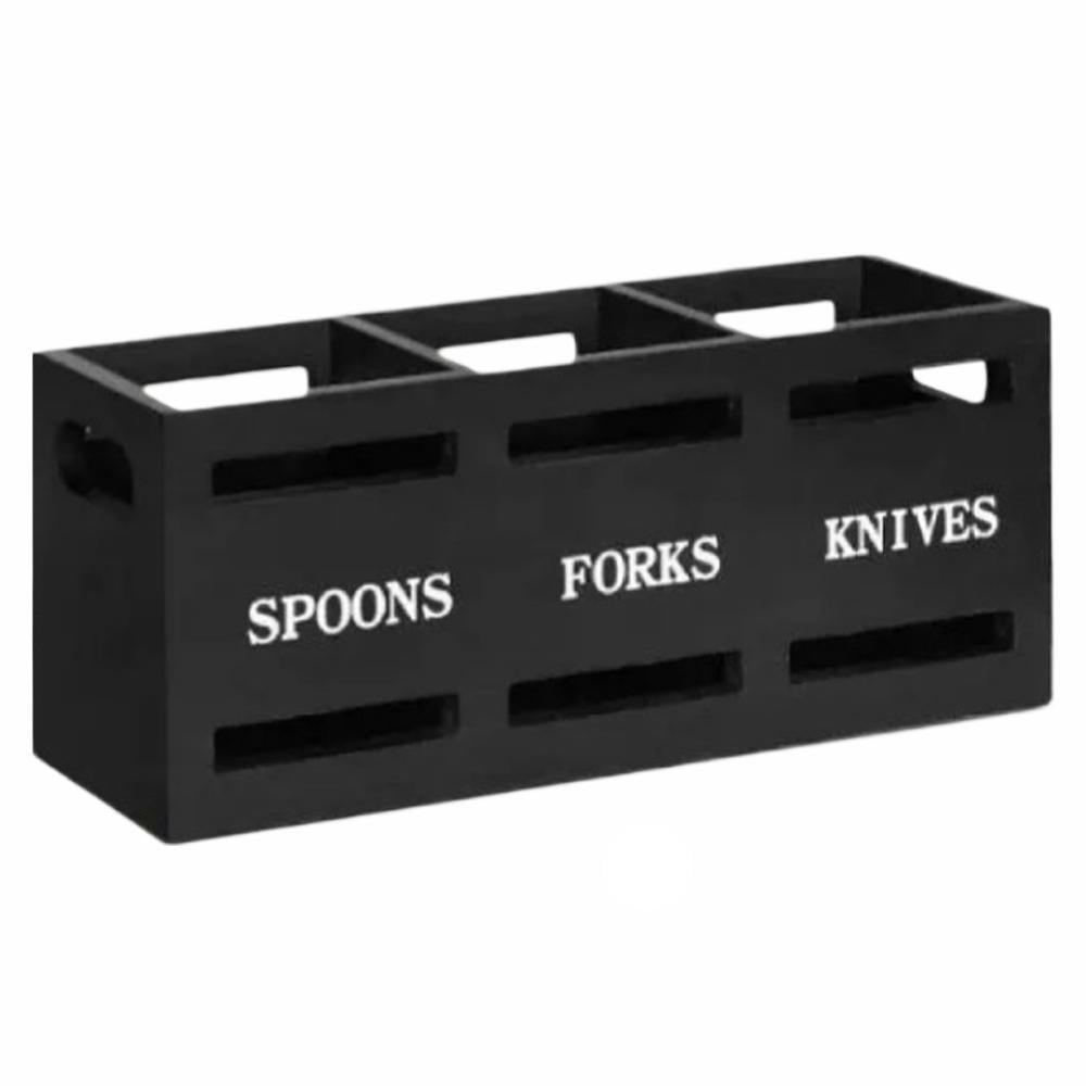 Tableware Storage Rack 3 Compartments Restaurant Flatware Fork Spoon ...