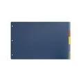 Cardinal Poly Index Divider, 5-Tab, 11 x 17, Assorted Colors, 3-Hole ...