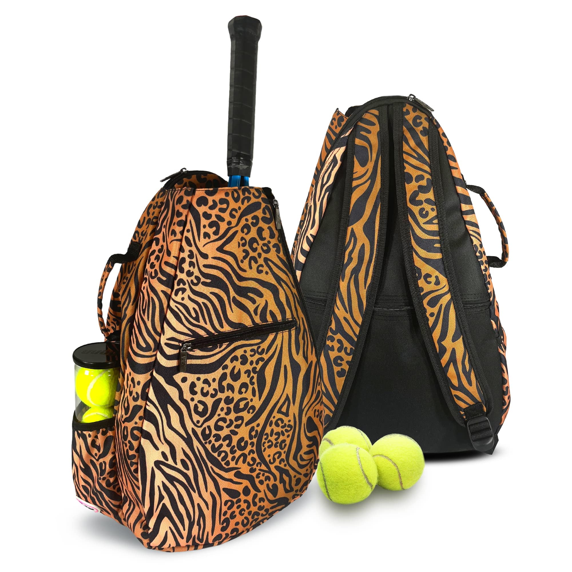 Taboo Fashions Womens Tennis Backpack Ladies Tennis Bag Holds Two Racquets, Padded Straps and ...