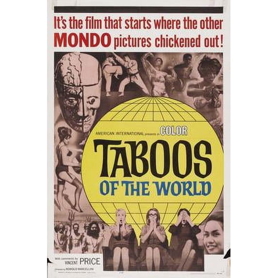Taboos Of The World Movie poster Metal Sign 8inx 12in Metal Print 8x12 ...
