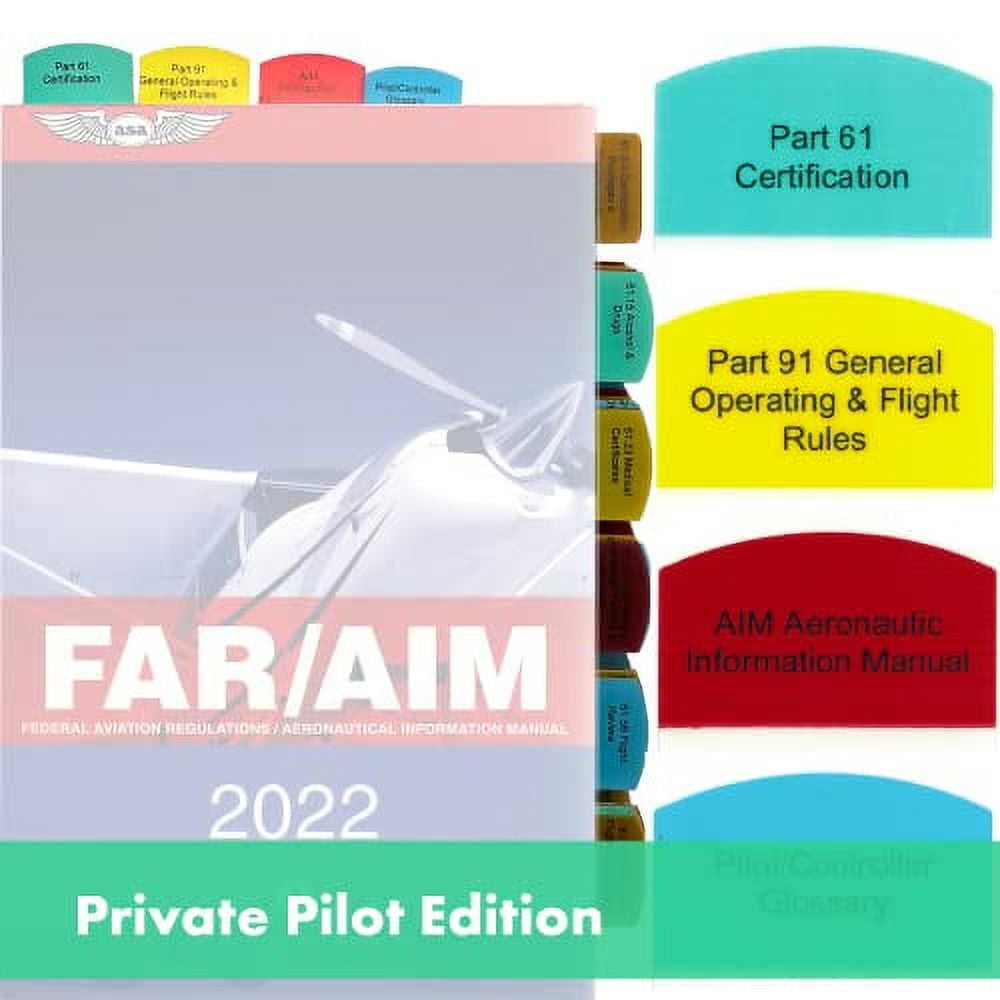 Tabs for FAR/AIM 2021/2022 and FAA for Private Pilot License - VFR - 50 ...