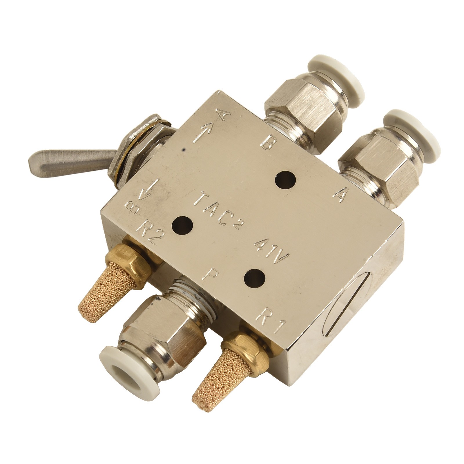 Tac2-41V Pneumatic Valve 2 Position 5Way 1/8 Mechanical Valve with 6mm Connector - Walmart.com