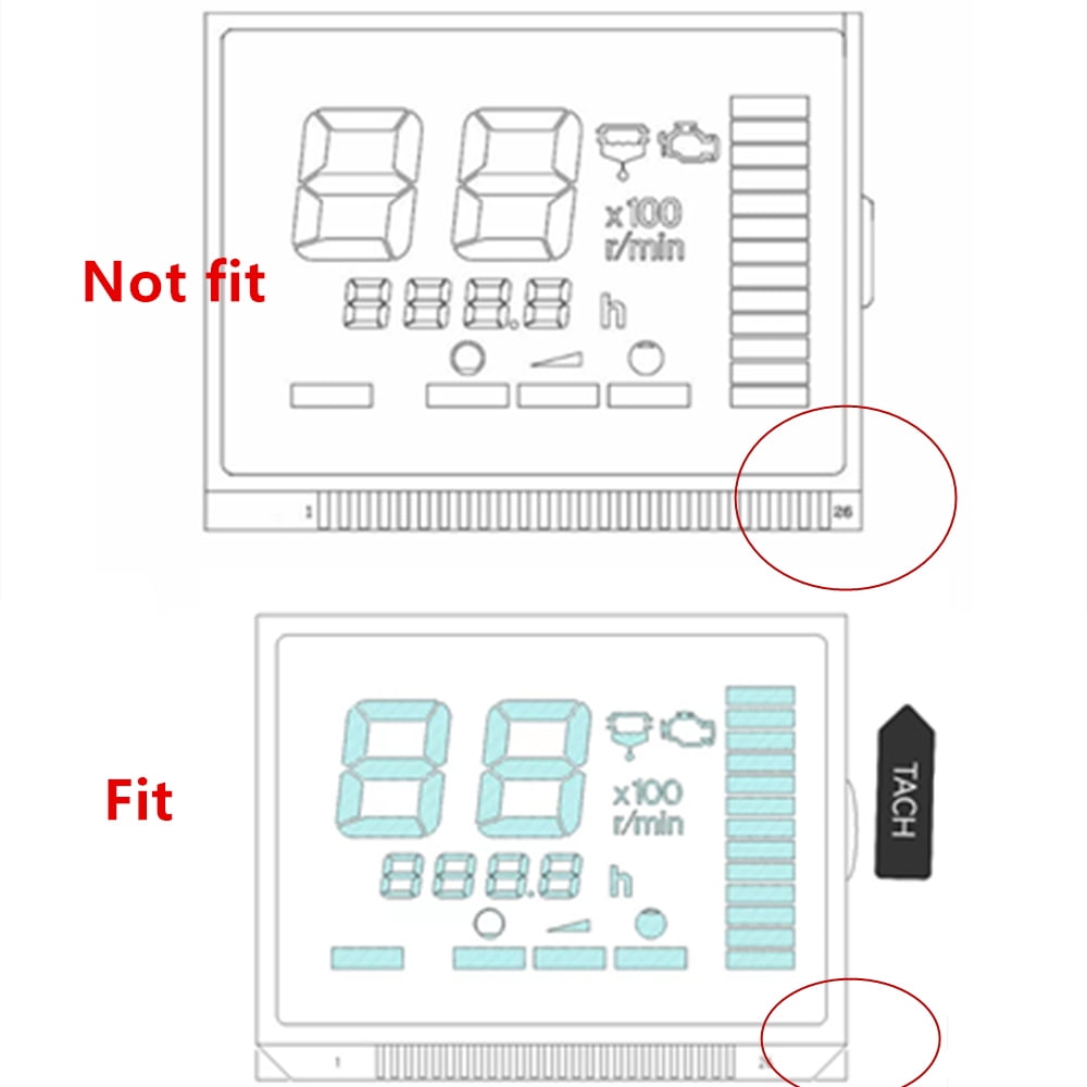 Tach Tachometer Lcd Display Fit For Yamaha Outboard Gauge Unit 6Y5 ...