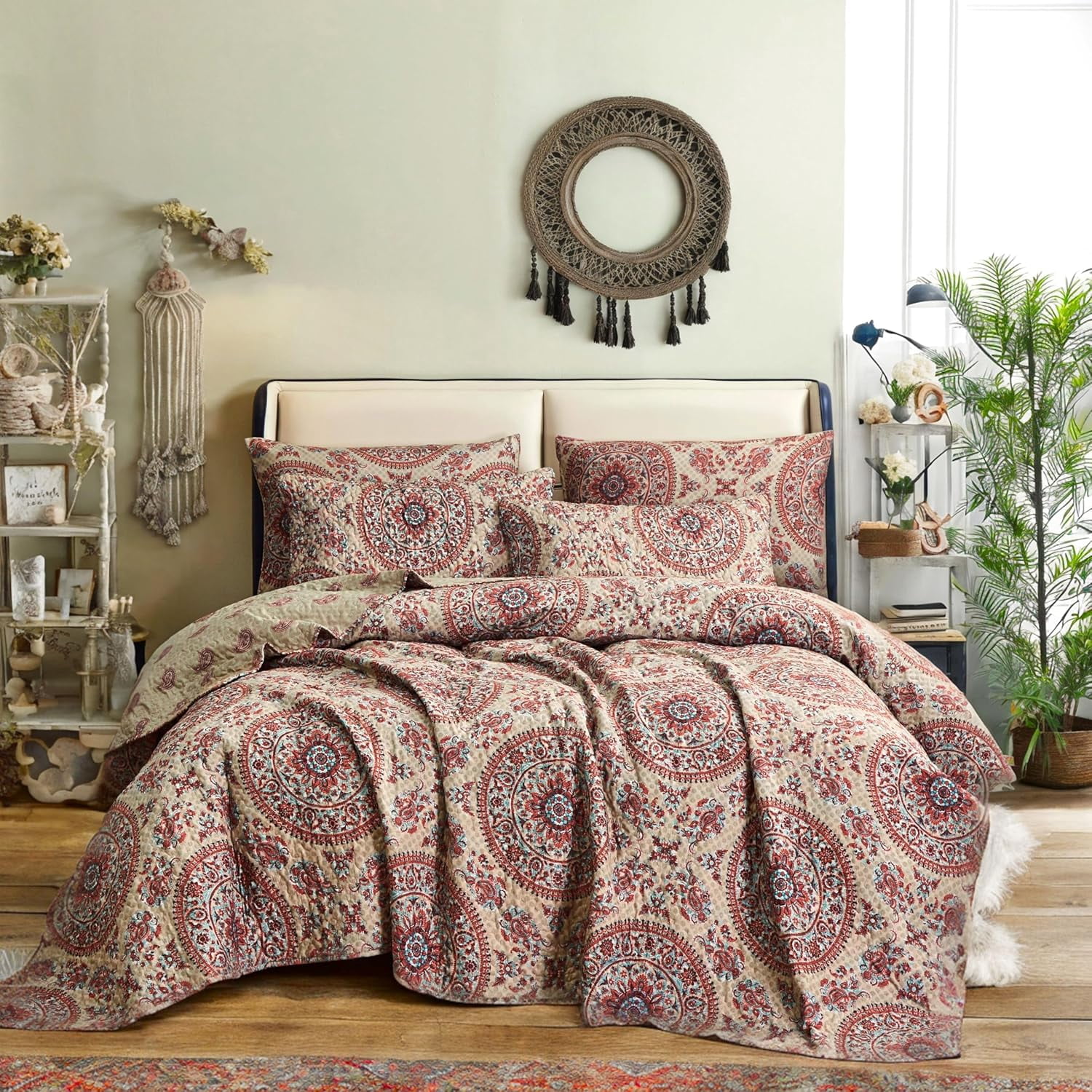 Tache Bohemian Vintage Medallion Paisley Quilt - Boho Chic Retro ...