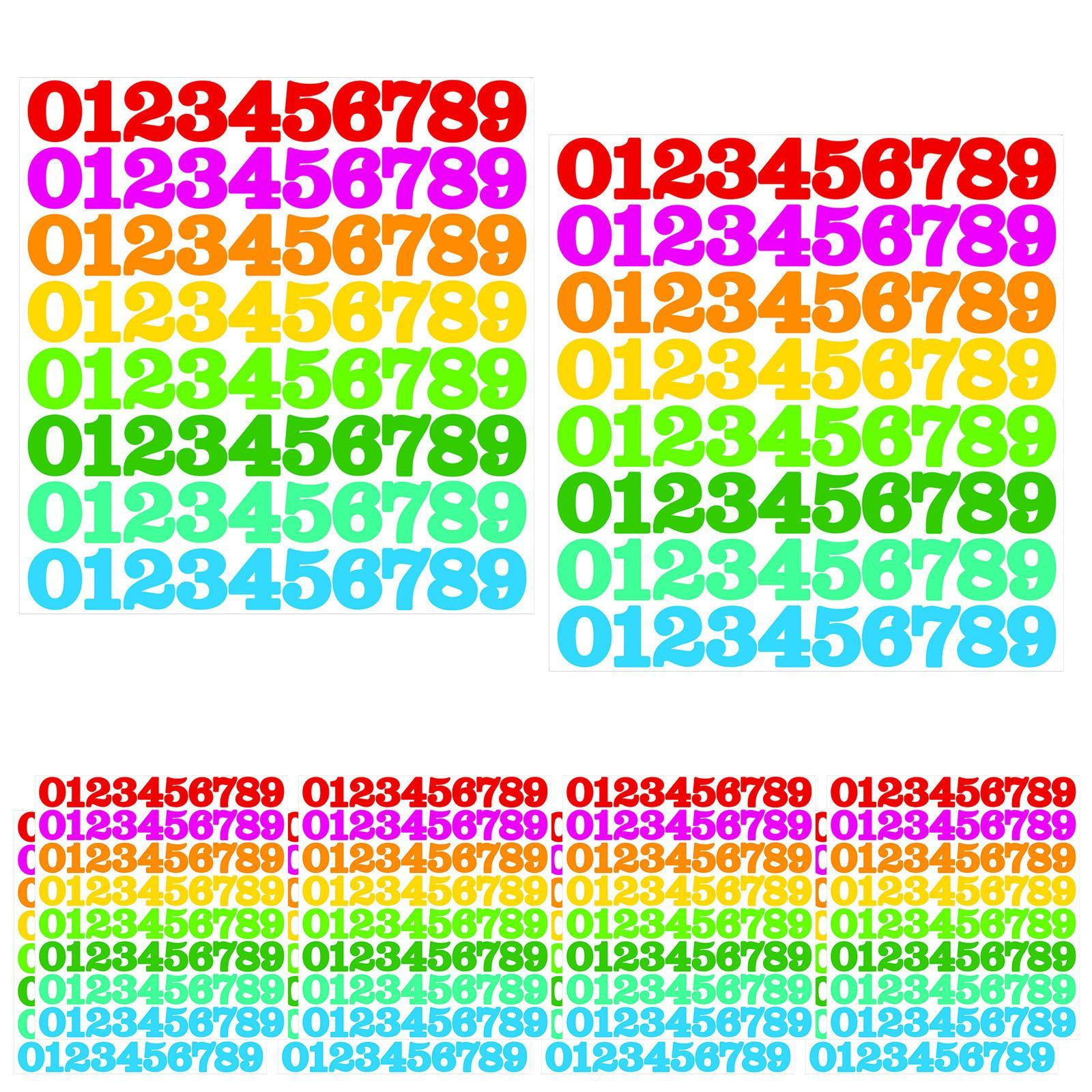 Tachiuwa 0-9 Continuous Number Stickers 800Pcs Water Resistant Easy to ...