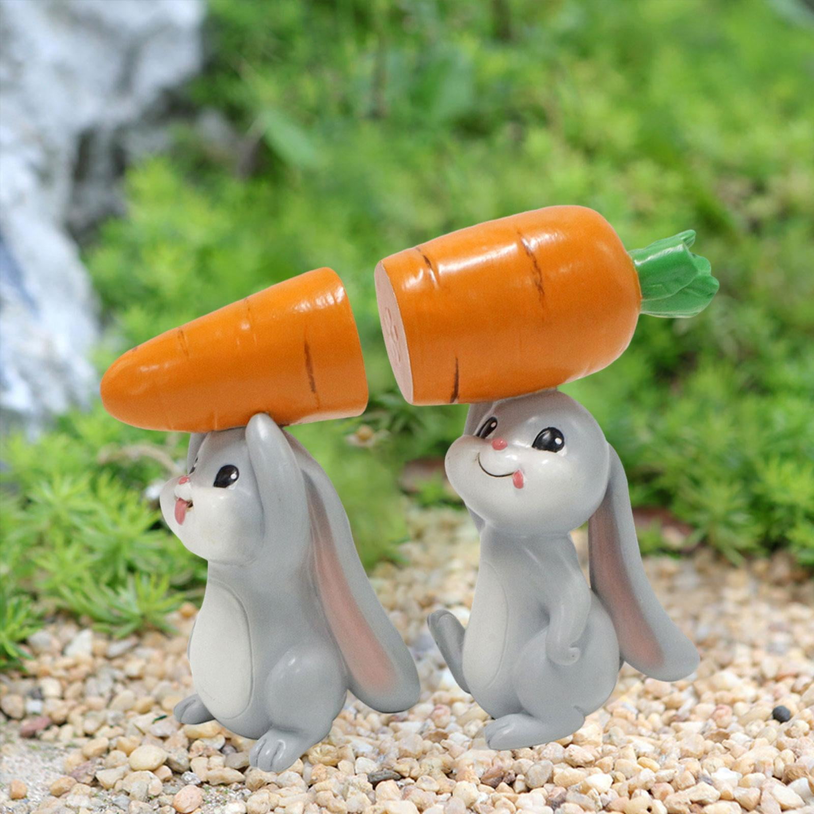 Tachiuwa 2 Pieces Carrying Radish Figurine Sculpture Ornament Versatile ...