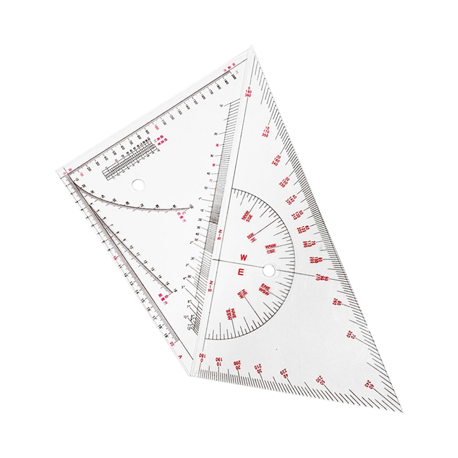 Tachiuwa 2 Pieces Triangle Ruler Square Protractor for Geometry ...