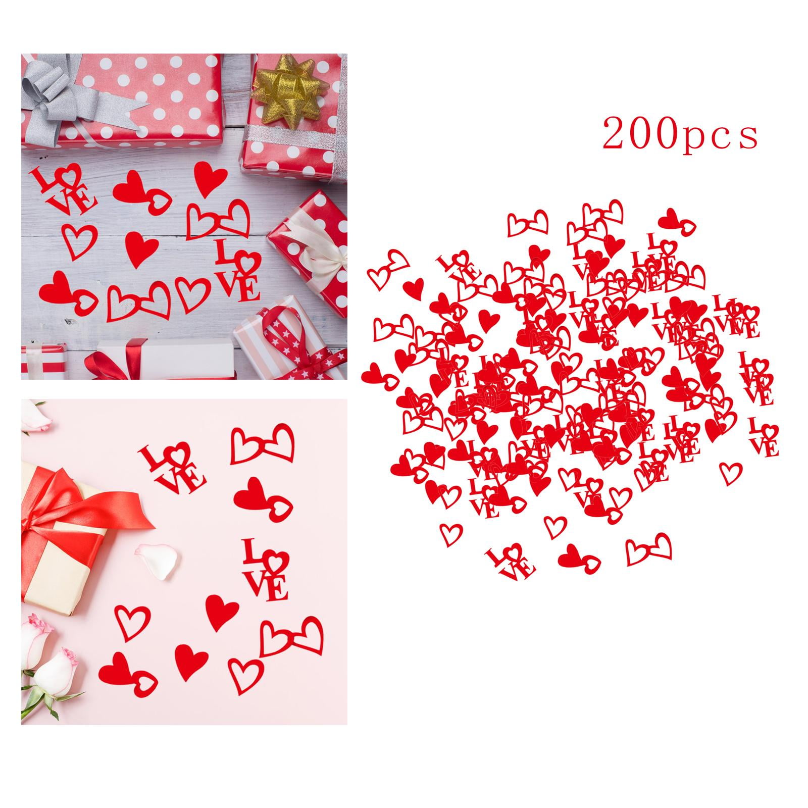 Tachiuwa 200 Pieces Valentine's Day Confetti Paper Confetti Bulk ...