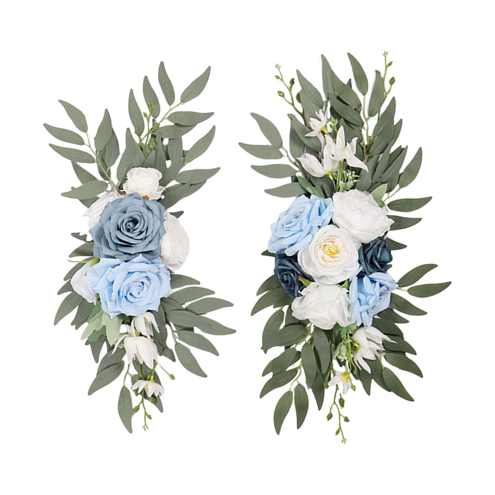Tachiuwa 2Pcs Silk Flowers Wedding Arch Flowers Door Floral Backdrop ...