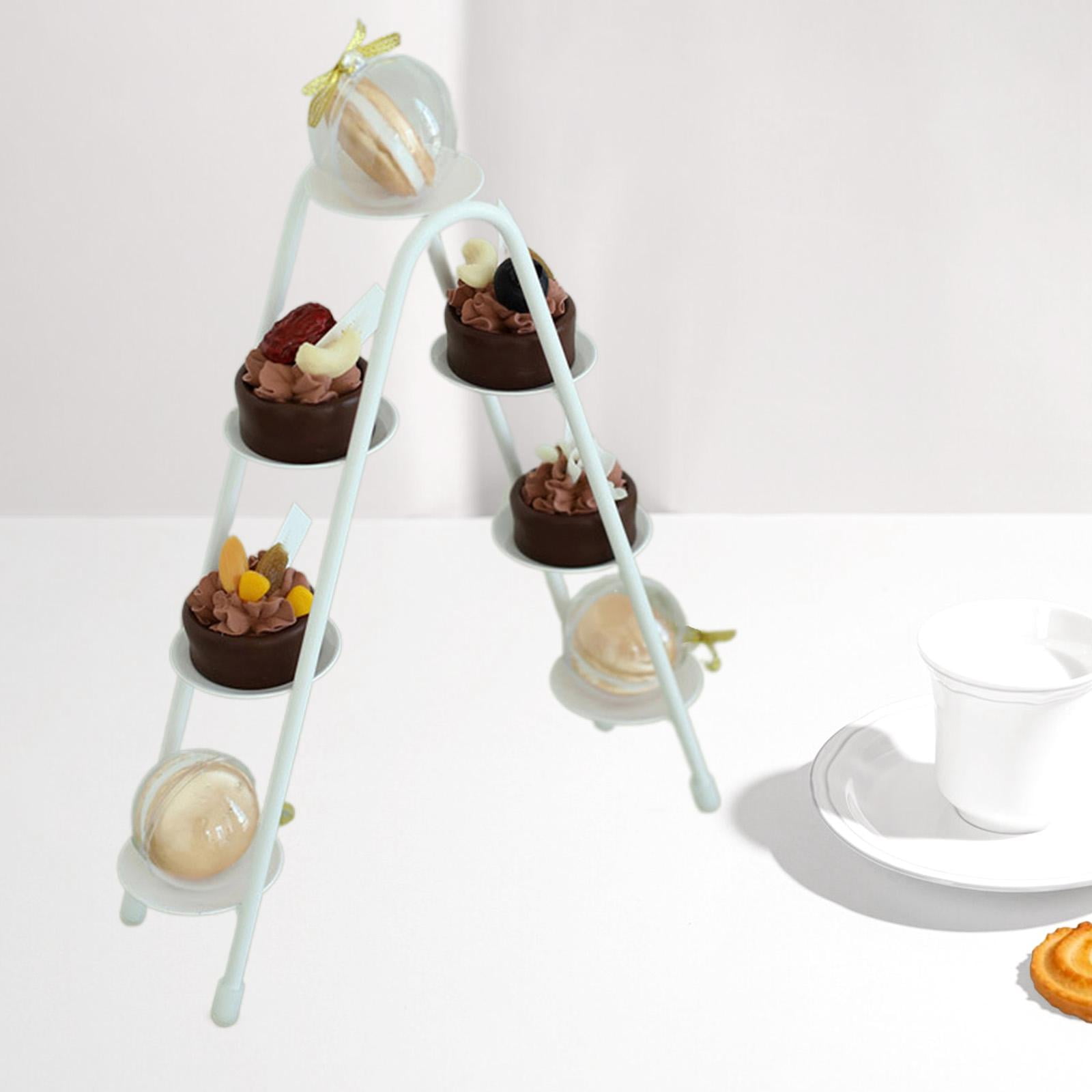 Tachiuwa 4 Tiers Cupcake Display Stand Iron Dessert Stand Multifunction ...