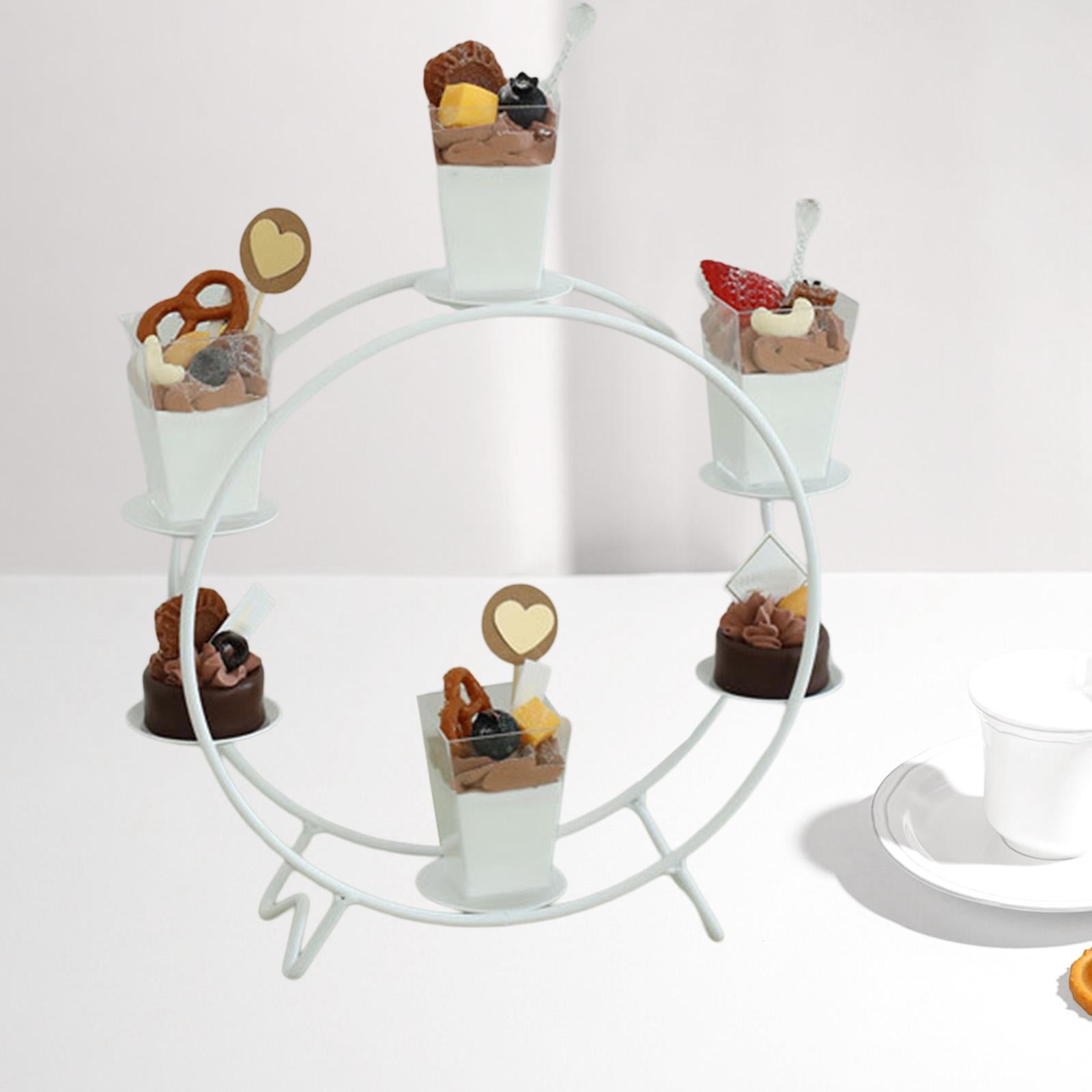 Tachiuwa 4 Tiers Cupcake Display Stand Iron Dessert Stand Multifunction ...