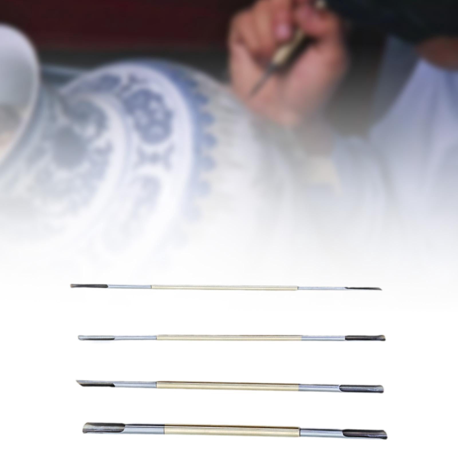 Tachiuwa 4Pcs/Set Pottery Hole Puncher Slotting Sculpting Tools Double ...