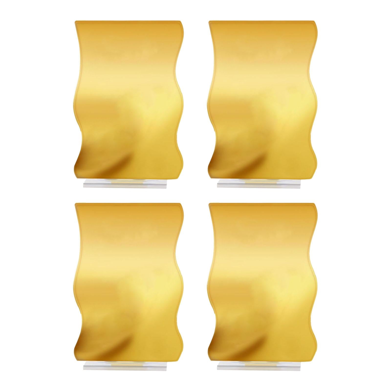 Tachiuwa 4x Gold Acrylic Wedding Signs Acrylic Sheets with Bases for ...