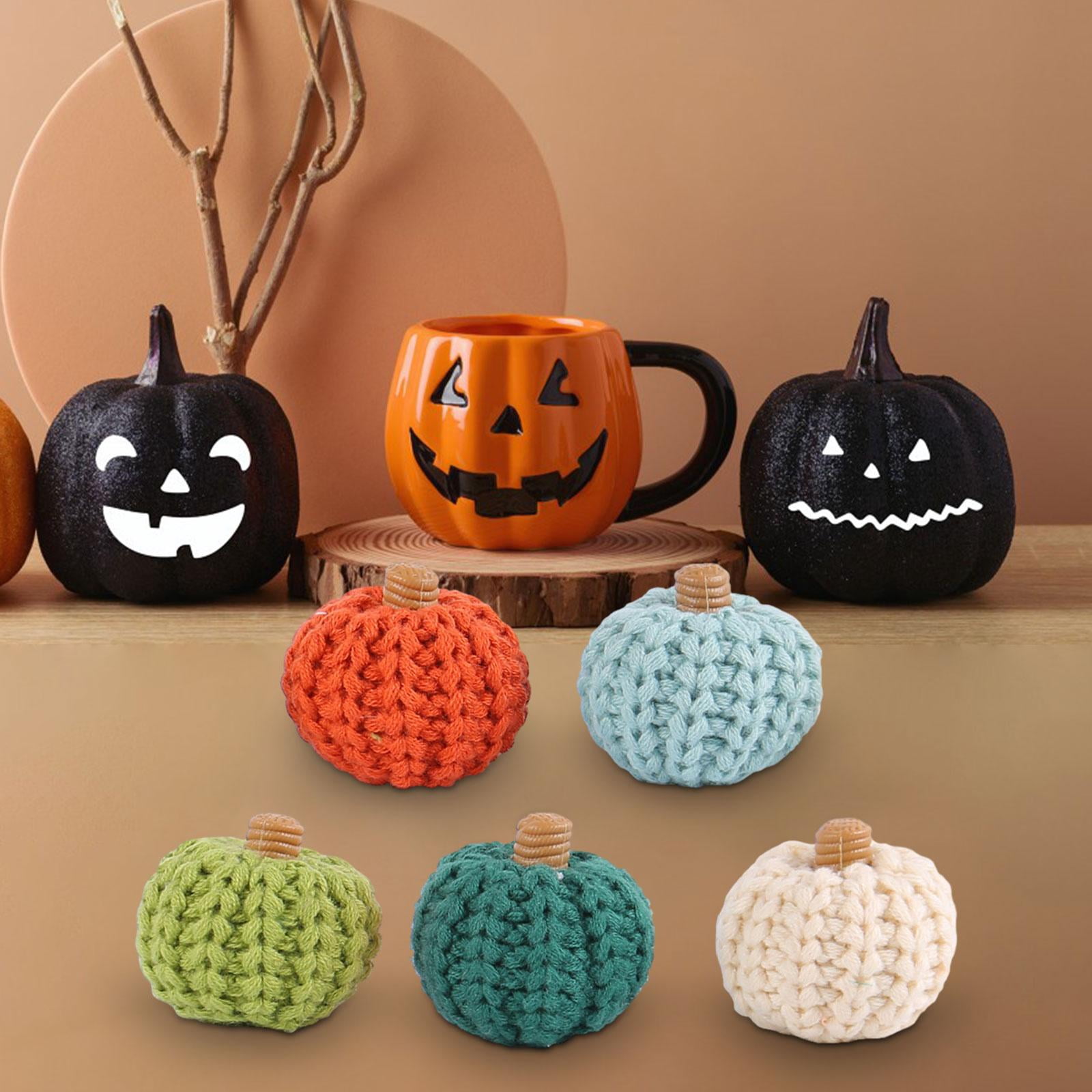 Tachiuwa 5 Pieces Knitted Pumpkin Decorations Decorations Desk Table ...