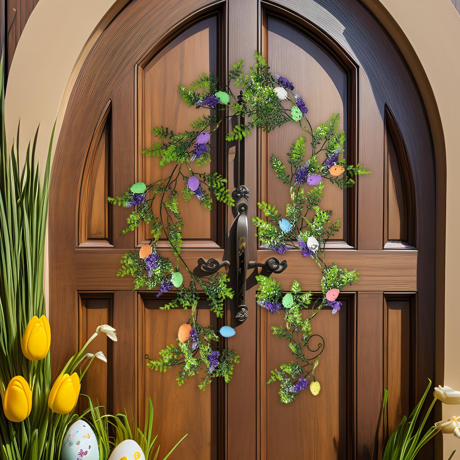 Tachiuwa Artificial Easter Egg Garland Easter Egg Garland Decorative ...