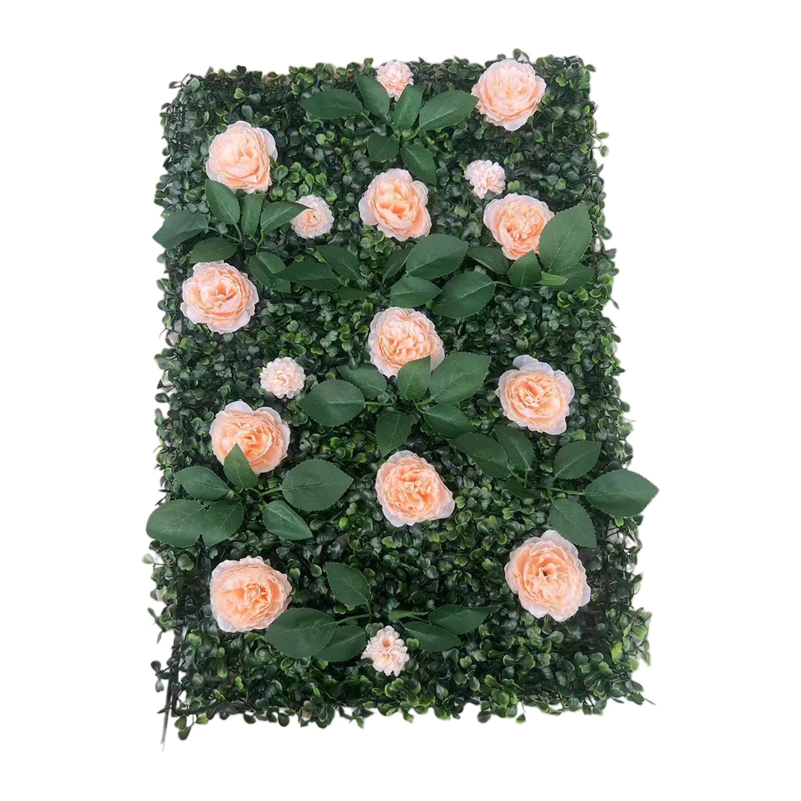 Tachiuwa Artificial Grass Wall Panel with Flowers Panel Home Decor ...