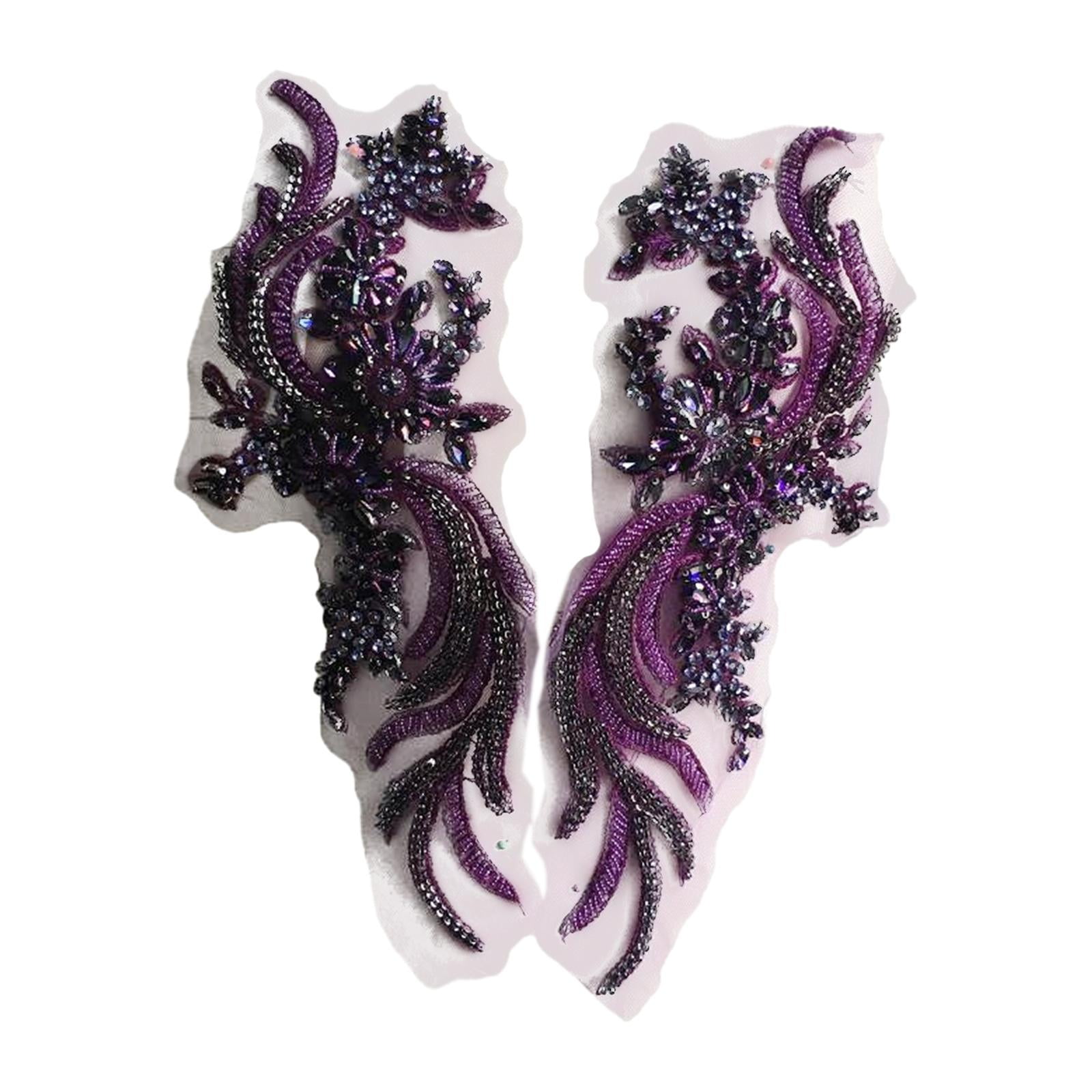 Tachiuwa Beaded Patches Charming Gorgeous Beads Applique for Ballet ...