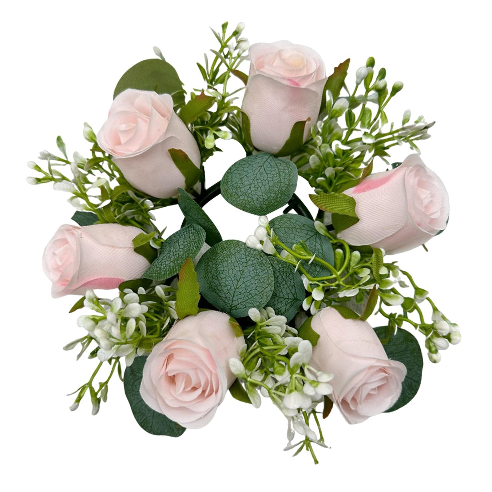 Tachiuwa Candle Wreath Pillar Candleholder Decorative Small Boho Wreath ...