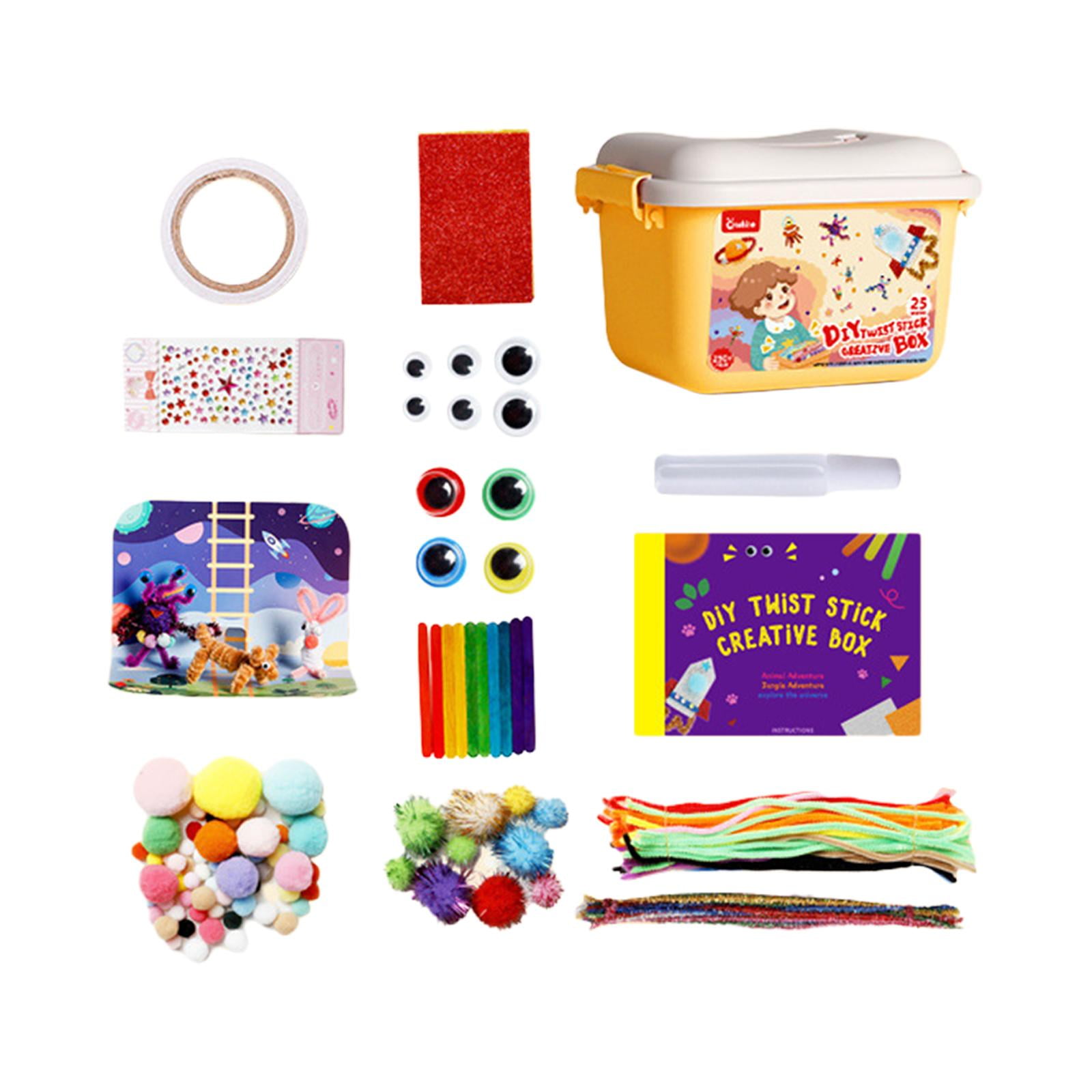 Tachiuwa Chenille Pipe Cleaner Set Decoration Plush Hand Craft Arts and ...