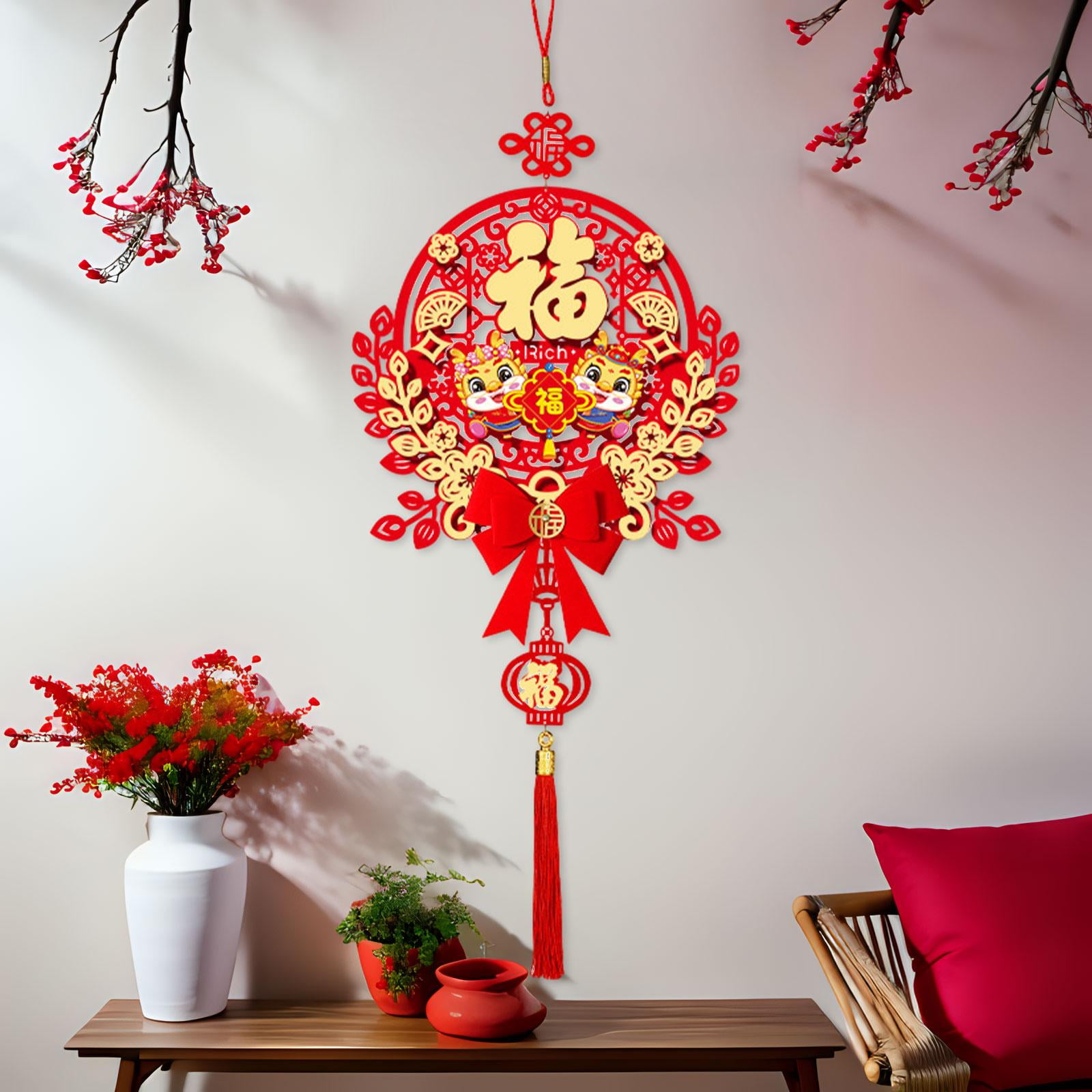 Tachiuwa Chinese New Year Hanging Decoration Charm Tassel Red Lunar ...