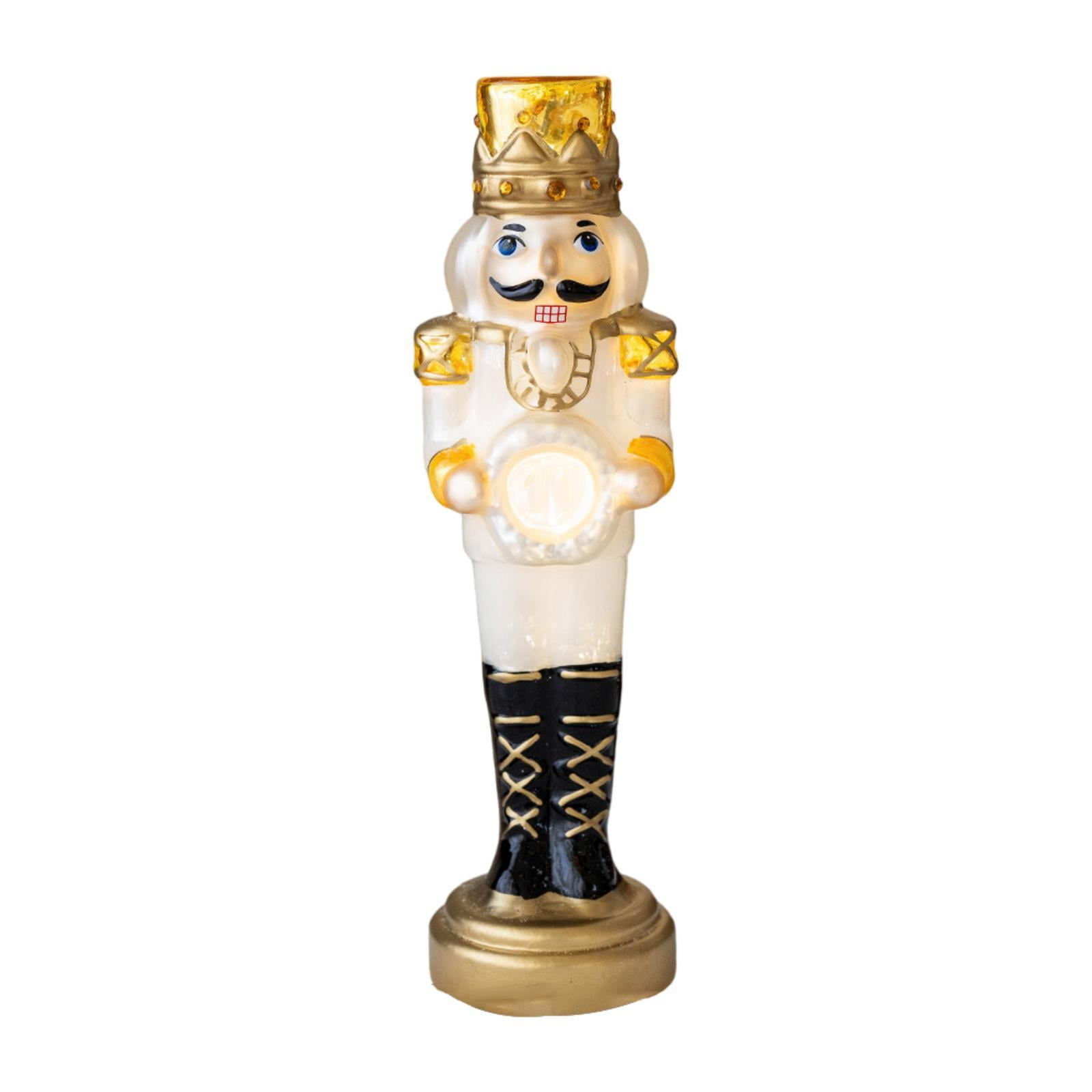 Tachiuwa Christmas Nutcracker Figurine Decorative Statue Glowing Desk ...