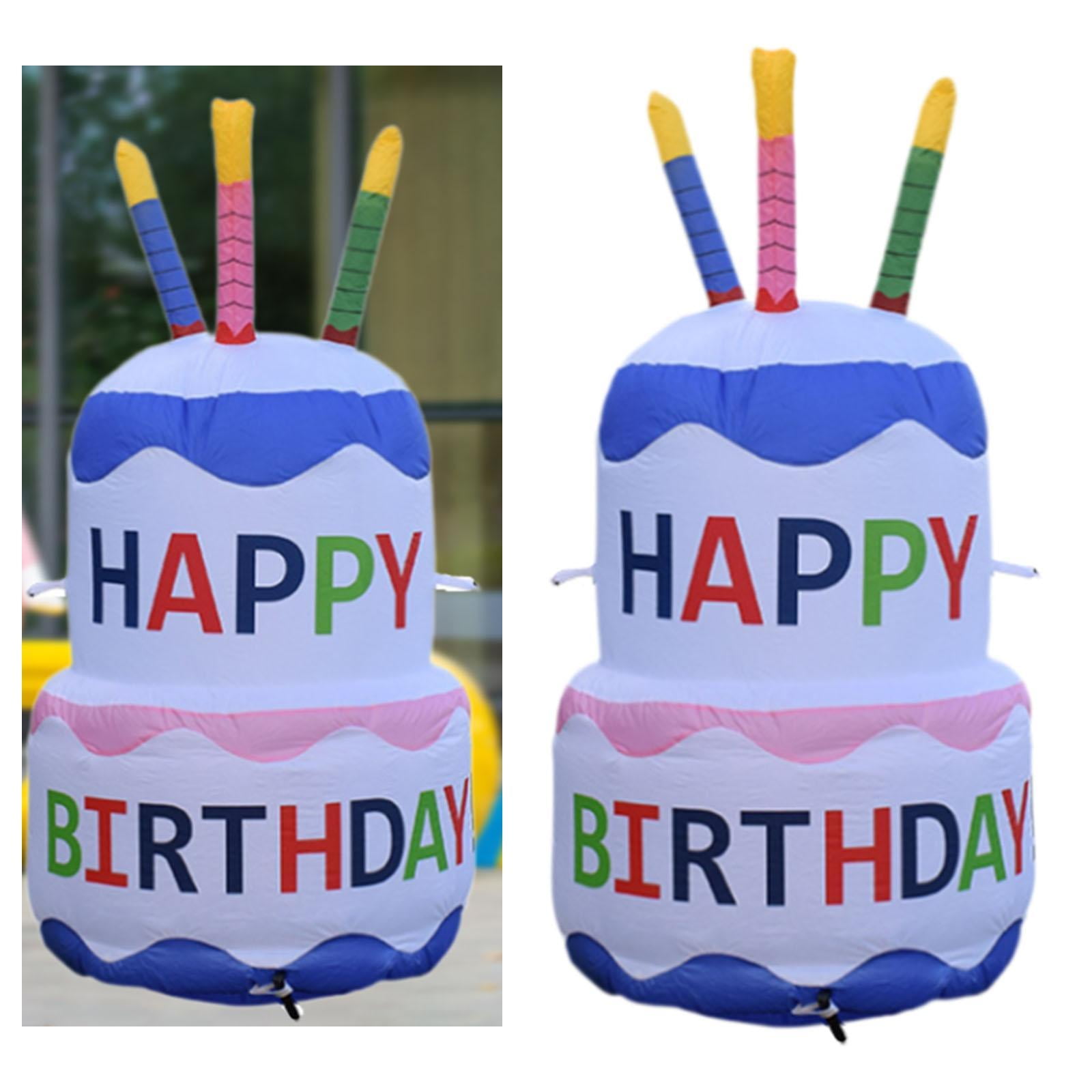 Tachiuwa Inflatable Birthday Cake Birthday Inflatable Cake Ornament ...