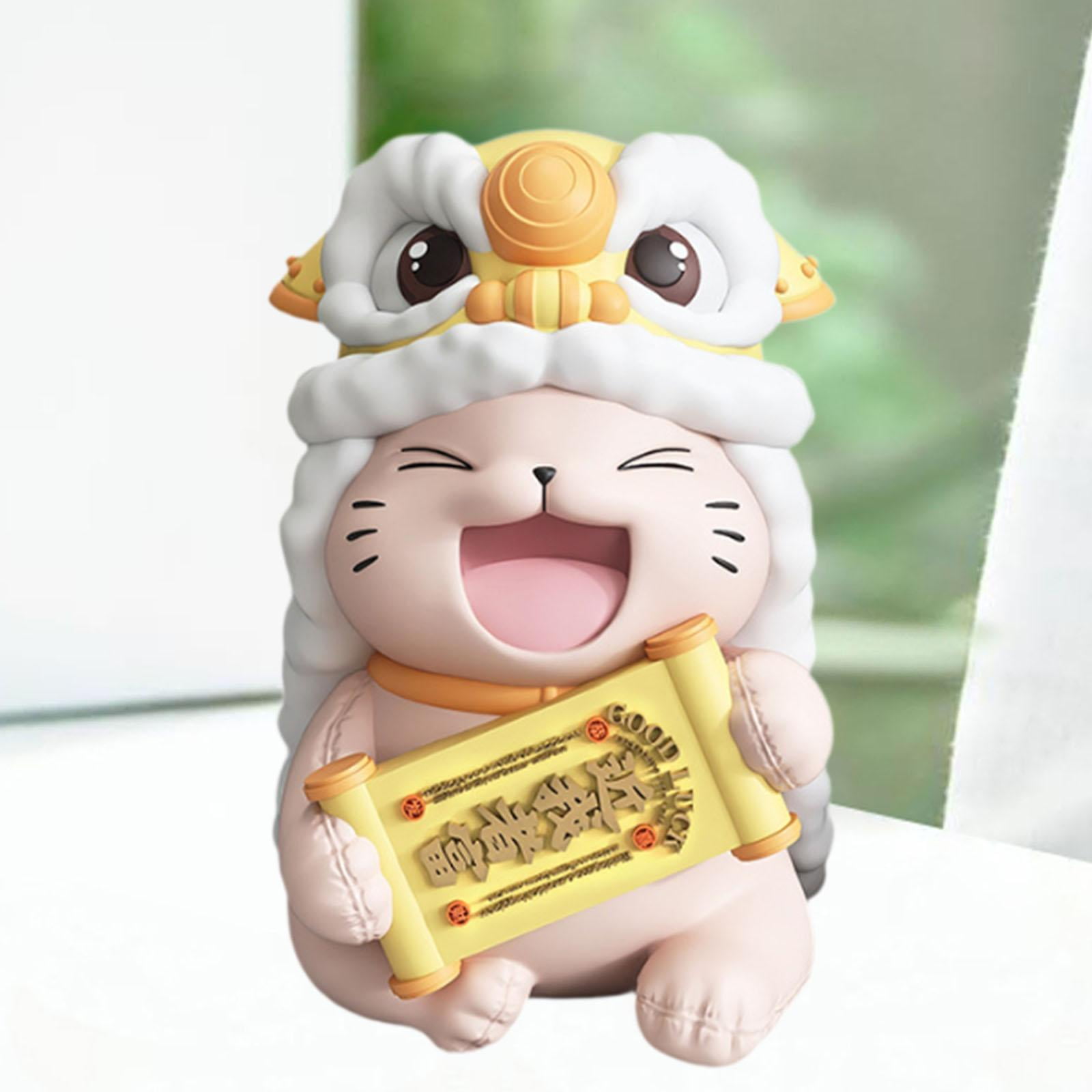 Tachiuwa Lucky Cat Figures Doll Figurine Crafts Good Luck Sculpture ...