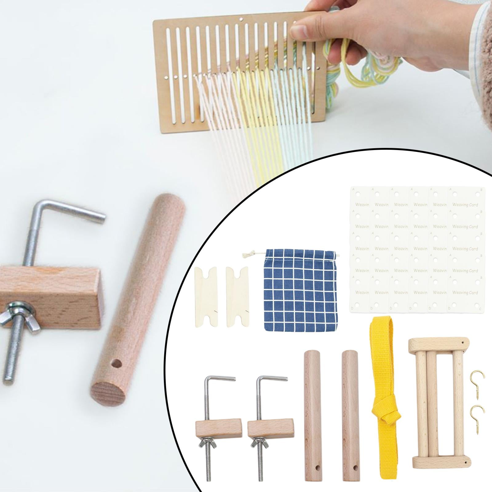 Tachiuwa Peg Loom Warping Pegs and Clamp Braiding Craft Tool Wood DIY ...