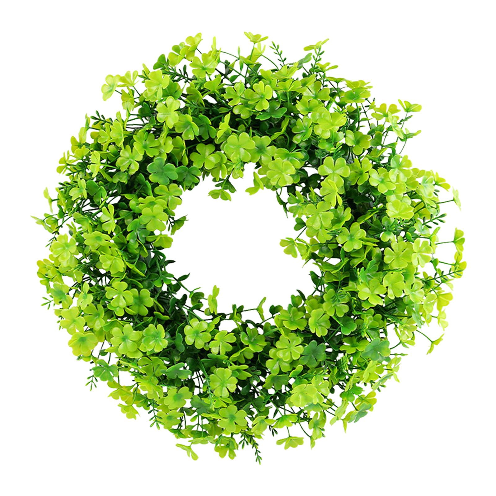 Tachiuwa ST Day Wreath Front Door Wreath Welcome Spring Greenery Wreath ...
