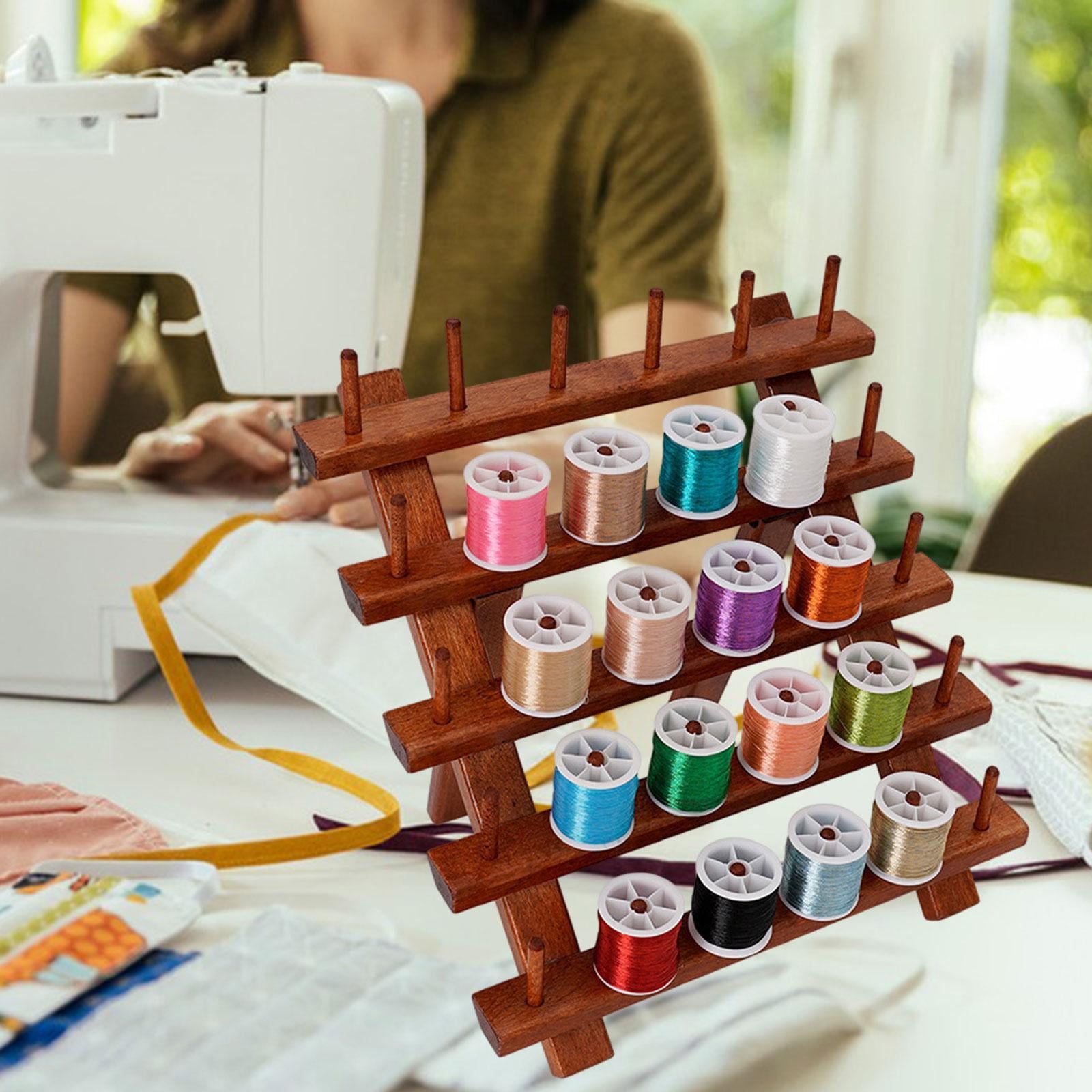 Tachiuwa Sewing Thread Holder Rack Sewing Thread Organizer Stable Shelf ...